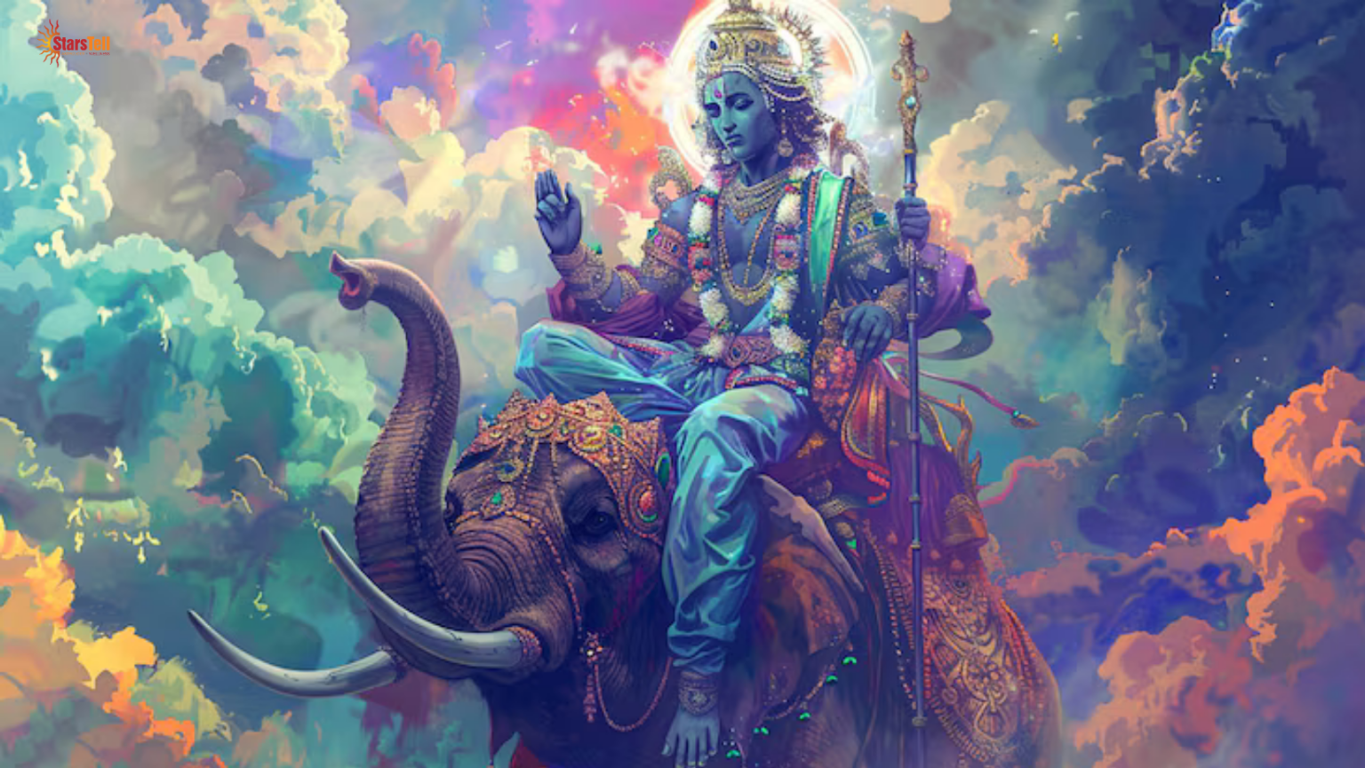 Indra and the Elephant Airavata: Hindu Mythology Insight